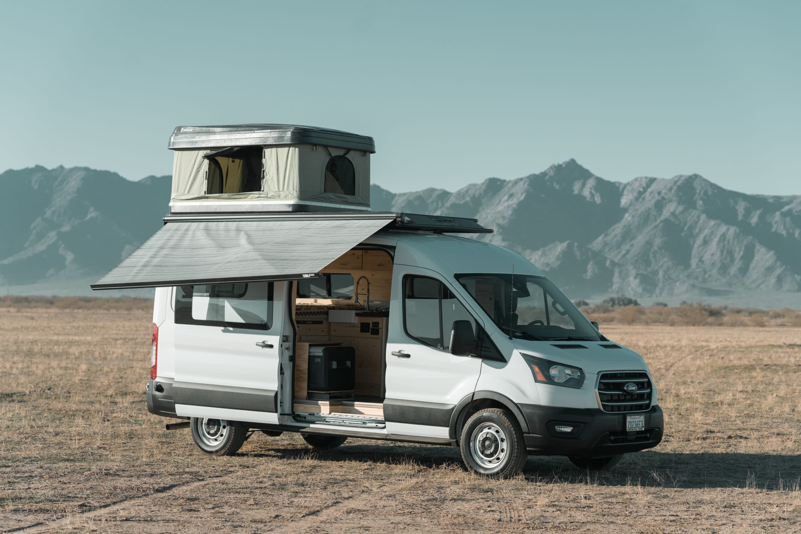 Ford Transit Camper Van with Pop-up Tent | Tommy Camper Vans